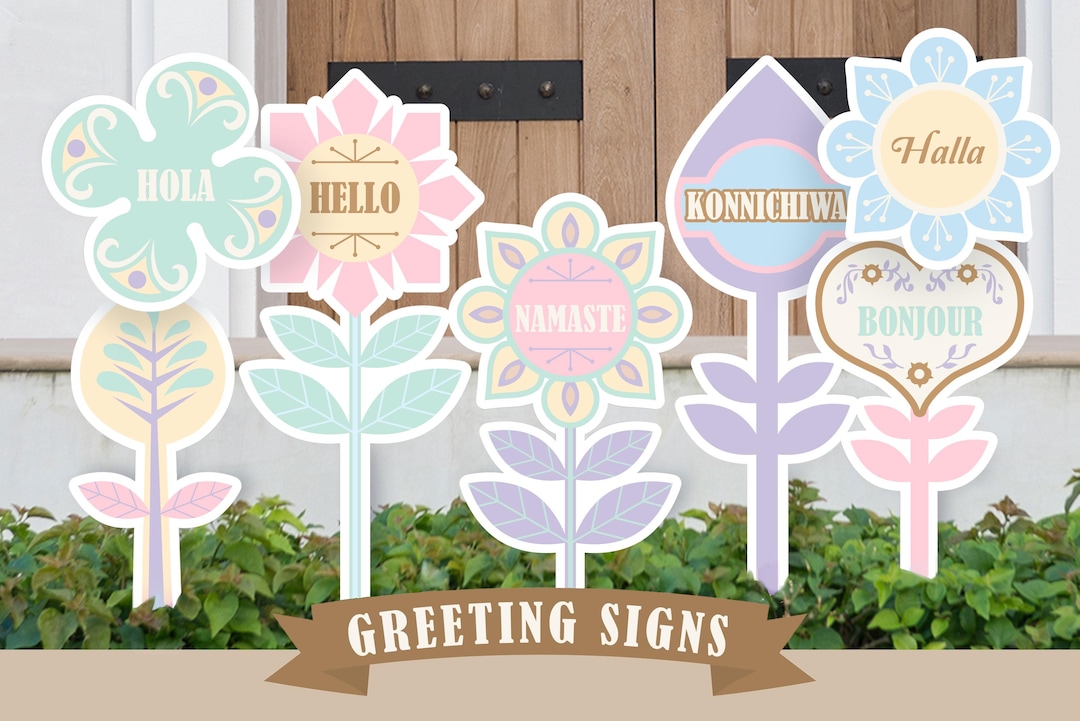 Printable It's A Small World Greeting Signs, It's A Small World Party ...