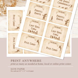 Neverland Party Food Tent, Peter Pan Party Food Label, Perfect for Any ...