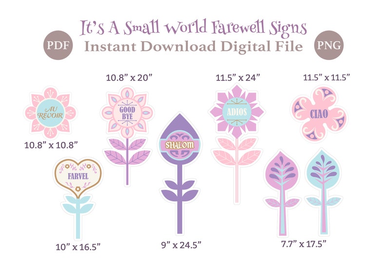 Printable It's A Small World Farewell Stand up Prop, It's A Small World ...