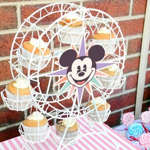 Printable Mickey's Fun Wheel Label, Mickey Birthday, Disneyland Party ...
