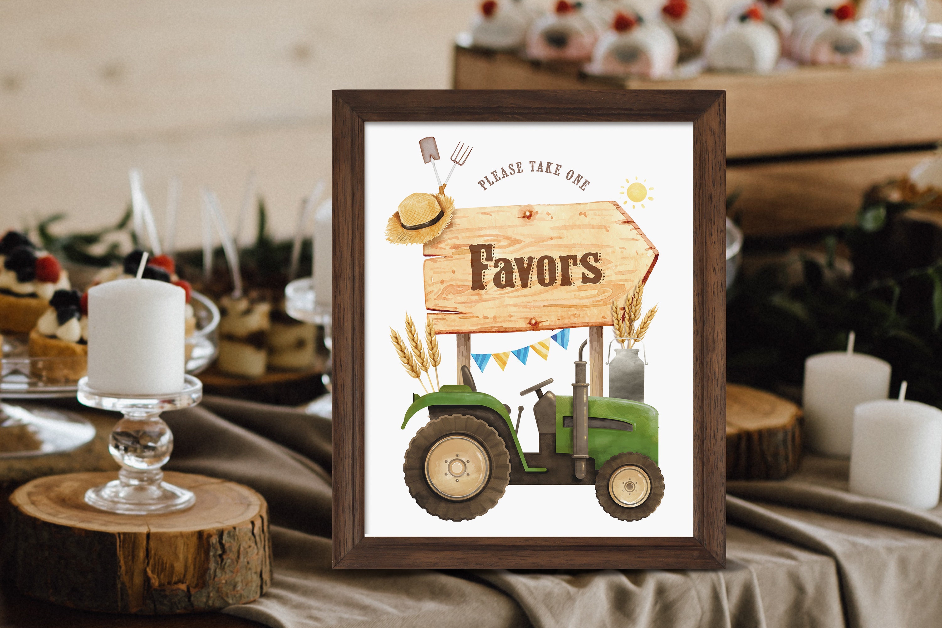Tractor Cake Topper Printable Cake Topper Party Cake Topper - Etsy UK