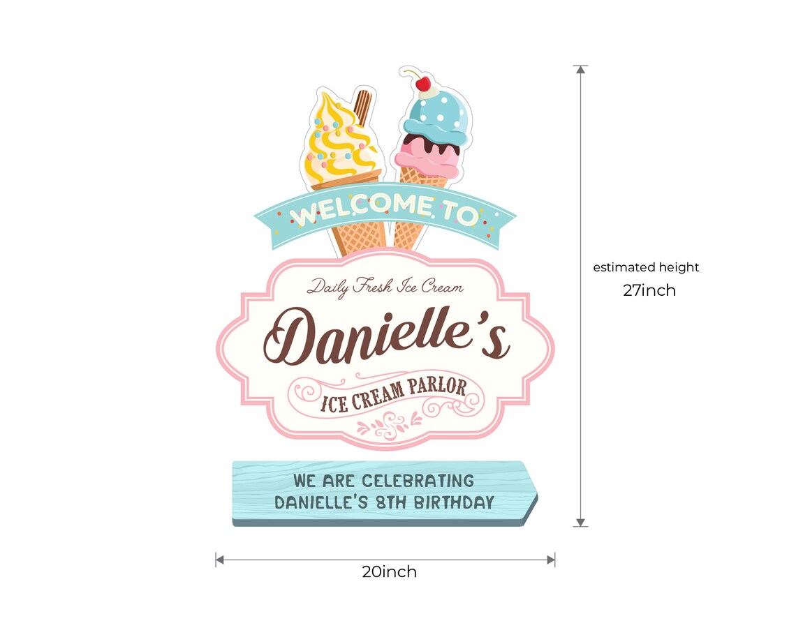 Printable Ice Cream Parlor Sign Perfect for any ice cream | Etsy