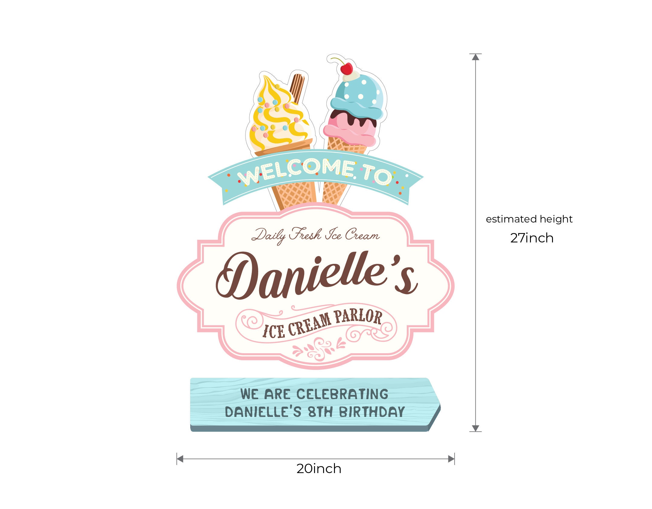 Printable Ice Cream Parlor Sign Perfect for any ice cream | Etsy