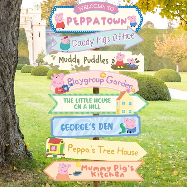 Peppa Pig Birthday Decorations - Etsy