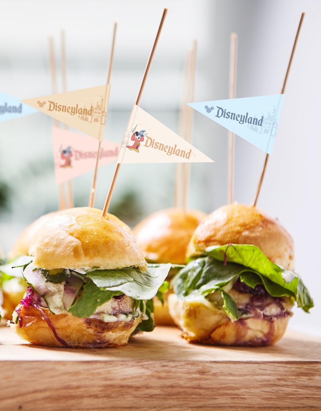 Printable Disneyland Cupcake Toppers, Mickey Straw Flags, Disney ...