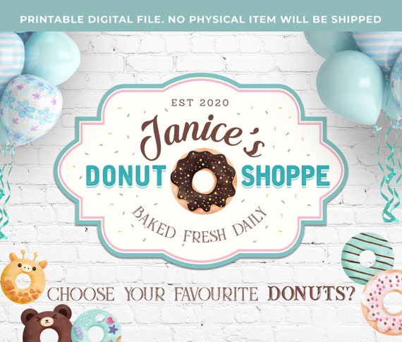Printable Donut Shop Sign Perfect for Any Donut Theme | Etsy