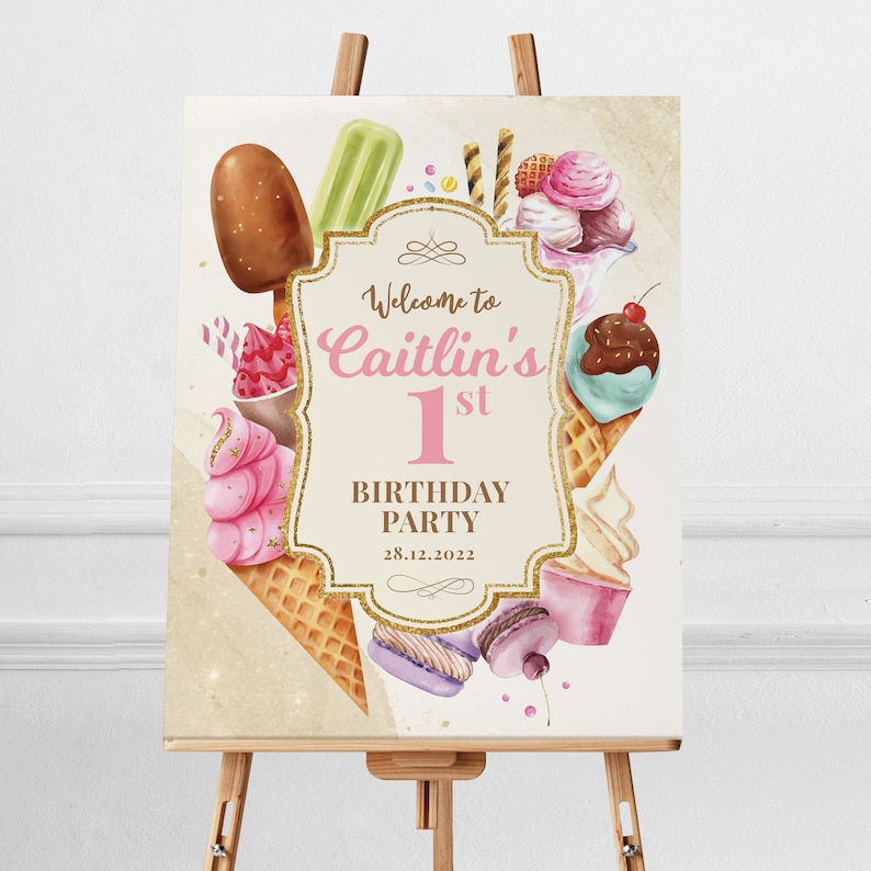 Printable Ice Cream Parlor Sticker, Ice Cream Tub Label, Digital File ...