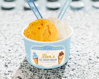 Ice Cream Tub Label - Etsy