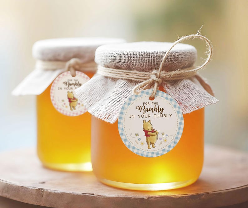 Printable Winnie the Pooh the Rumbly in Your Tummy Label, Hunny Pot ...