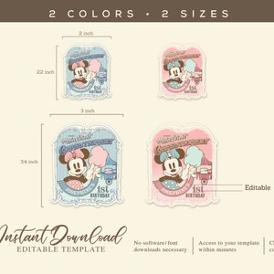 Mickey & Minnie Candy Label, Main Street Confectionery, Mickey Cotton ...
