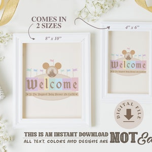 Printable Disneyland Baby Shower Sign, Happiest Baby Shower on Earth ...