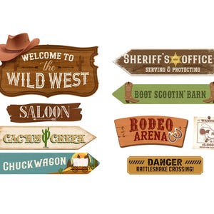 Printable Rodeo Birthday Party Directional Signs, Mickey Cowboy Baby ...