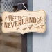 Printable off to Neverland Sign, Peter Pan Birthday Party Decoration ...