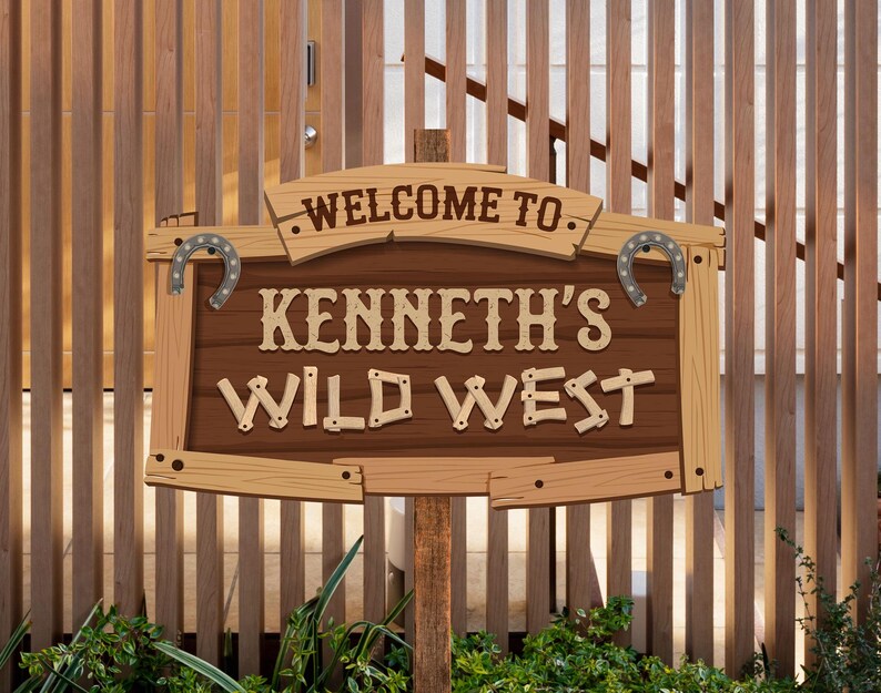 Welcome to the Wild West Sign, Cowboy Birthday Welcome Sign, Cowgirl ...