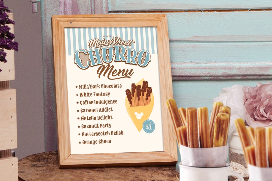 Printable Mickey Customize Churros Menu, Mickey Birthday, Minnie ...