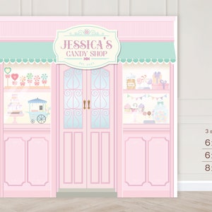 Editable Candy Shop Backdrop, Candy Theme Decor - Etsy