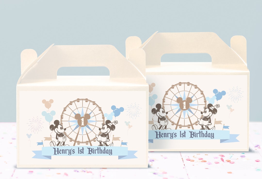 Printable Disneyland Gable Box Label, Disney World Favors Label, Mickey ...