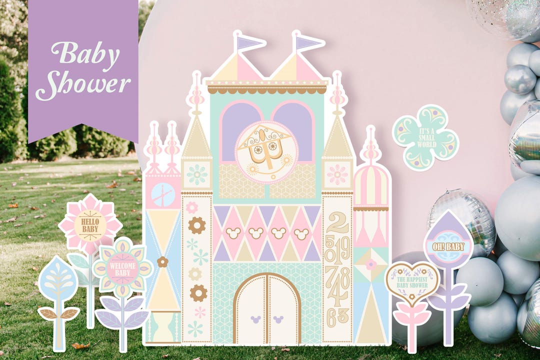 Printable It's A Small World Baby Shower Stand up Prop, It's A Small ...