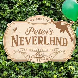 Welcome to Neverland Sign, Peter Pan Birthday, Never Grow Up, Neverland ...