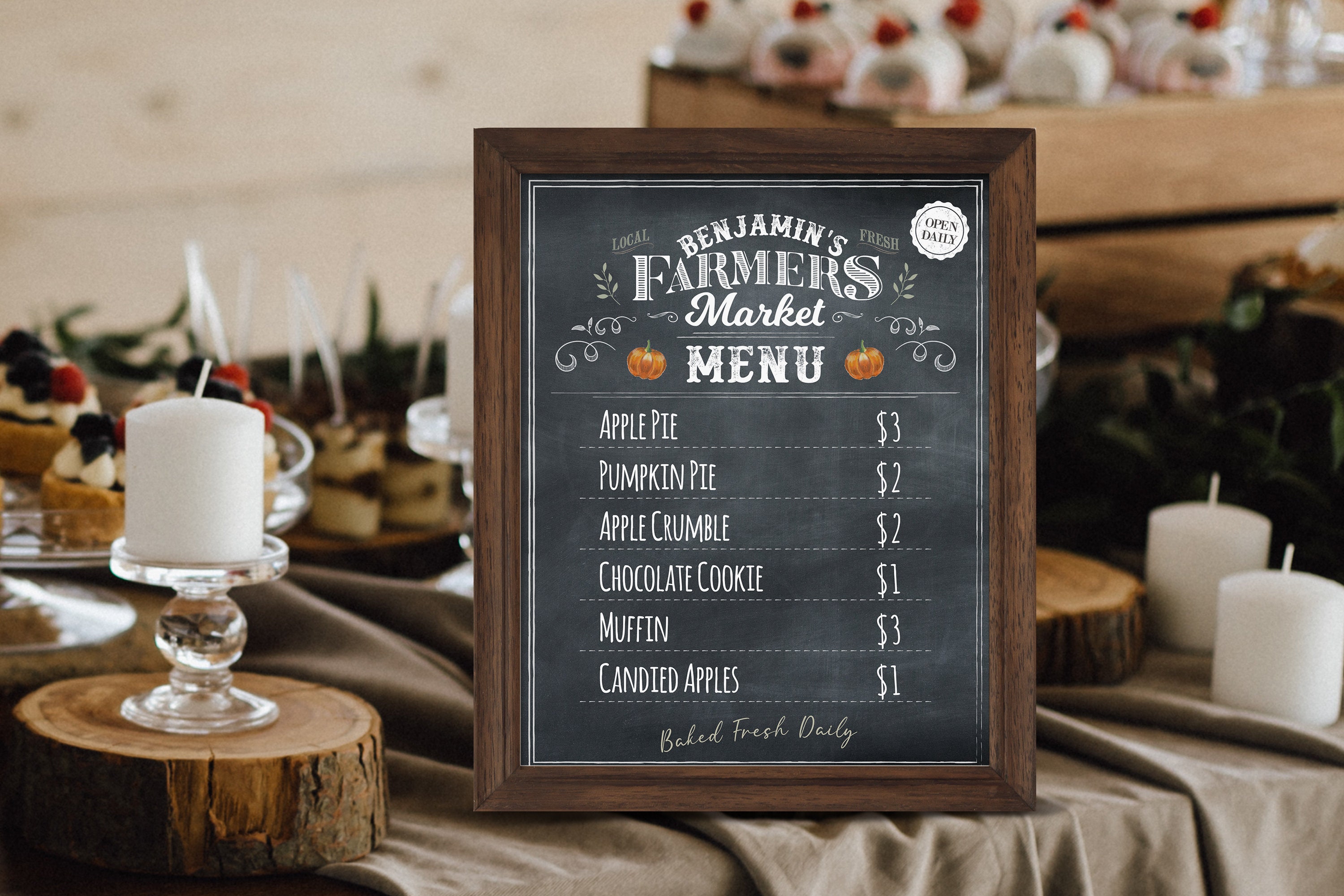 Printable Customize Farmers Market Menu • Digital File - Etsy