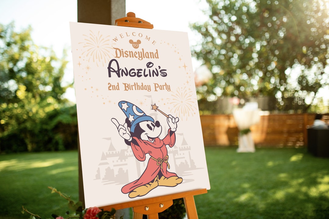 Printable Mickey Magical Birthday Welcome Sign, Mickey Birthday Sign ...