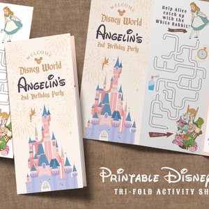 Printable Disney World Activity Sheet, Disney World Coloring Page, Kids ...