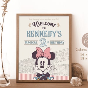 Printable Minnie Welcome Sign, Minnie Birthday Party Welcome Sign ...