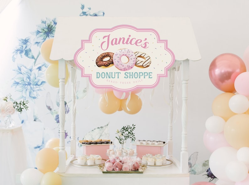 Printable Donut Shop Sign, Perfect for Any Donut Theme Birthday Party ...