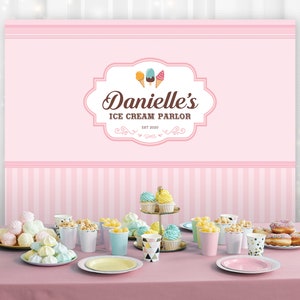 Printable Ice Cream Parlor Backdrop, Perfect for Any Ice Cream Theme ...