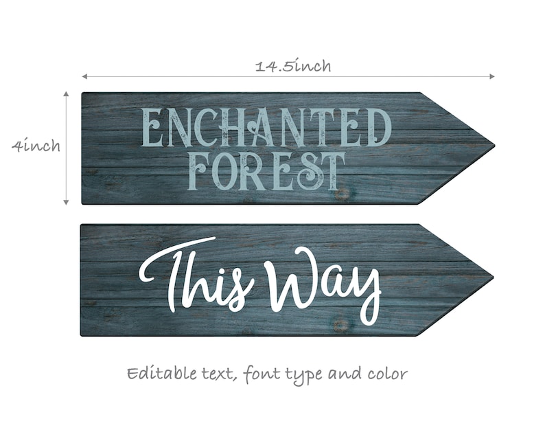Editable Fairy Garden Sign Forest Sign Wooden Sign Perfect - Etsy