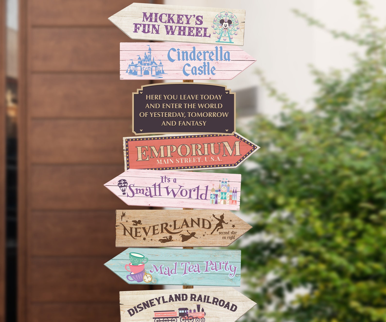 Disneyland Party Directional Sign Mickey Birthday Princess - Etsy