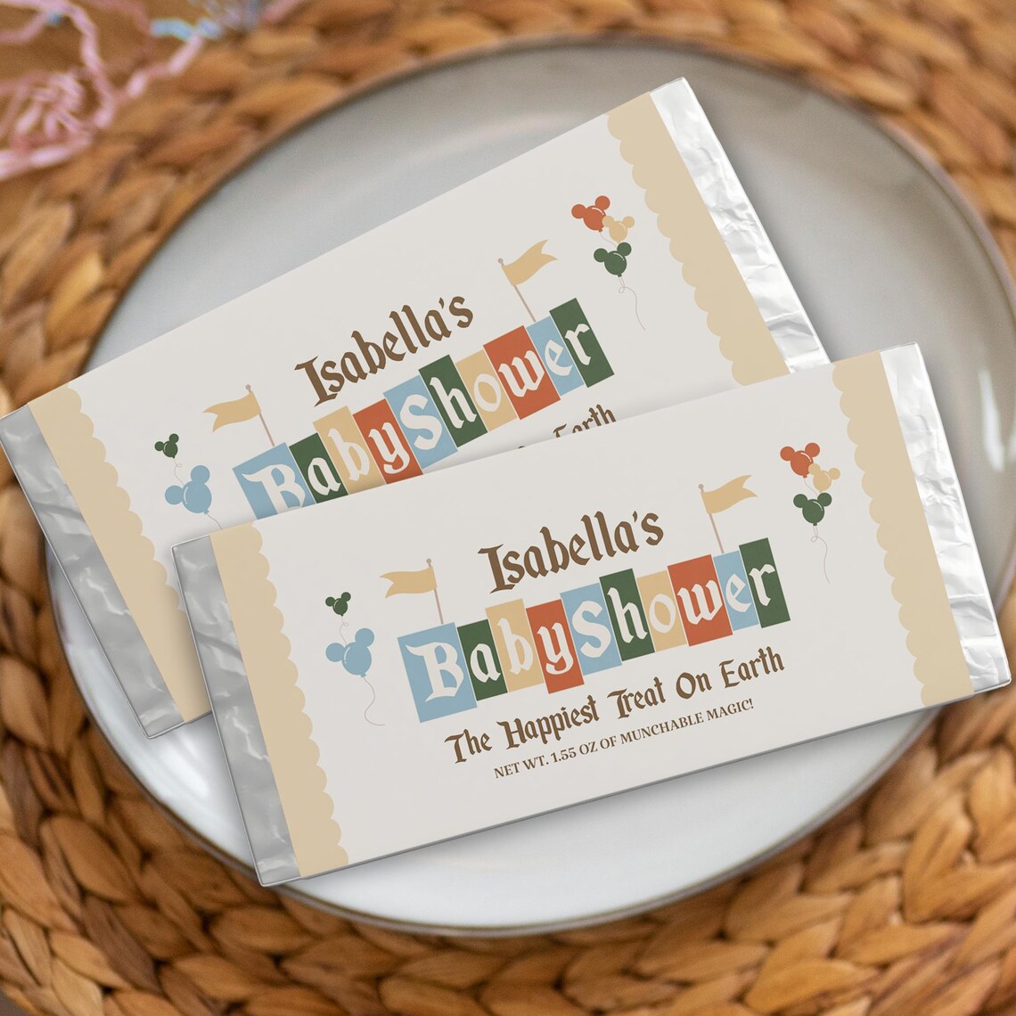 Editable Happiest Baby Shower on Earth Hershey Chocolate Wrapper ...