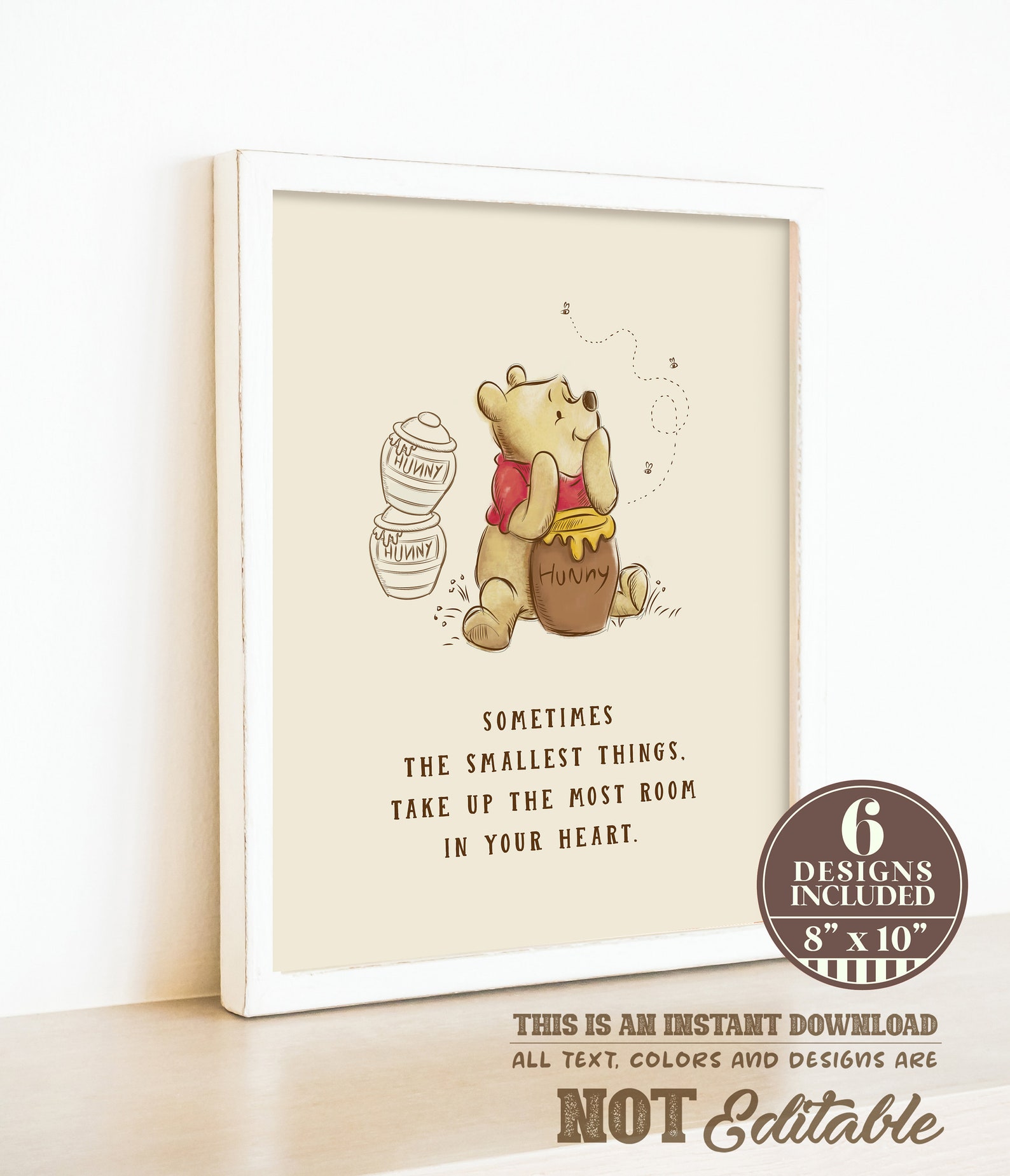 Printable Winnie the Pooh Poster, Hundred Acre Wood Party Decoration ...
