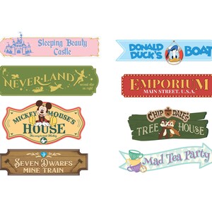 Disneyland Party Directional Sign, Mickey Birthday, Princess Birthday ...