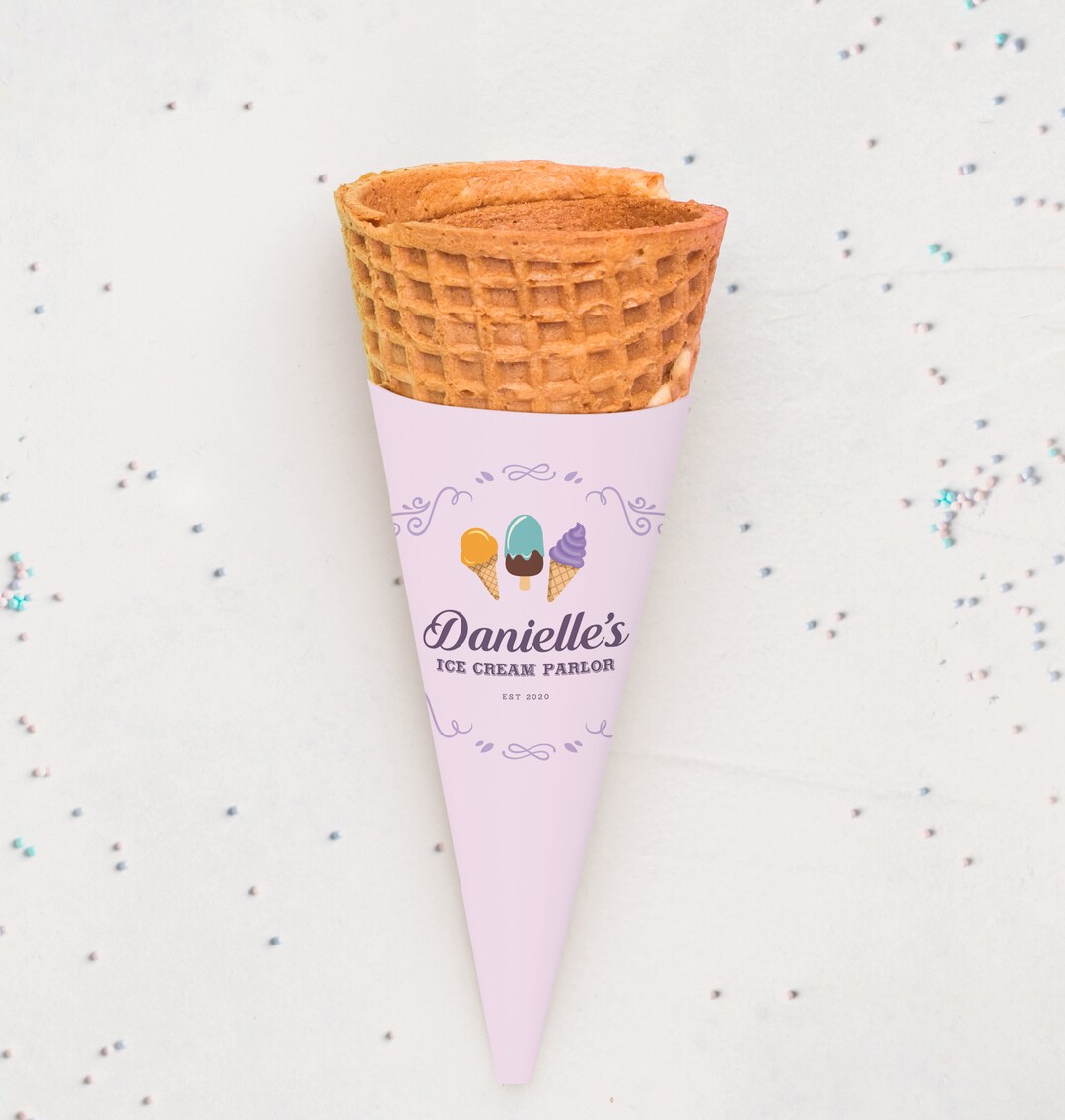 PRINTABLE Ice Cream Cone Wrapper, Ice Cream Label - Etsy