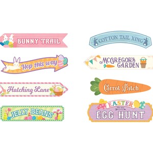 Easter Party Directional Sign, Easter Egg Hunt Arrow Signs, Easter ...