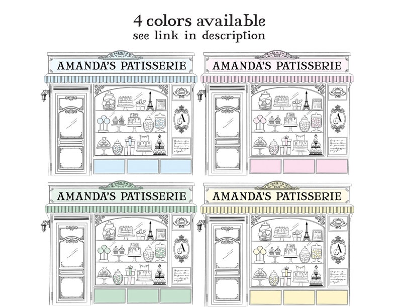 Patisserie Party Backdrop Bake Shop Backdrop Parisian Cafe - Etsy