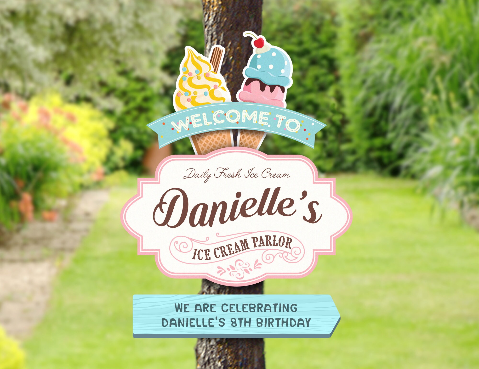 Printable Ice Cream Parlor Sign Perfect for any ice cream | Etsy