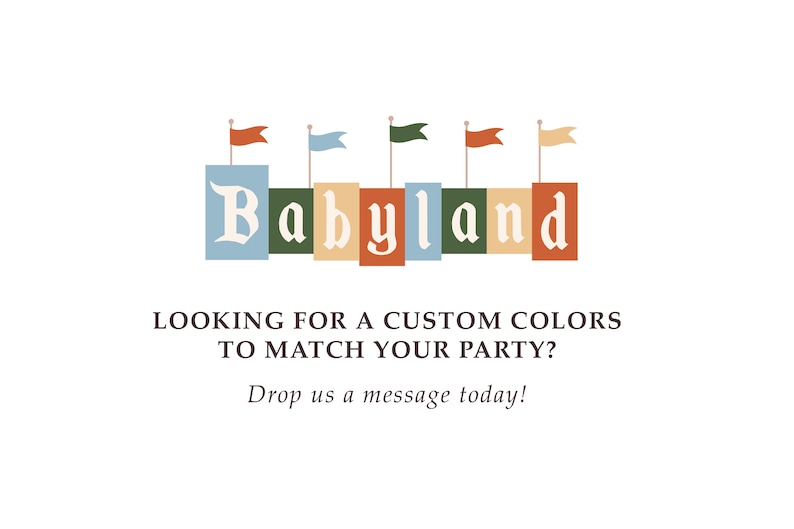 Printable Babyland Party Sign, Disneyland Baby Shower Party Decoration ...