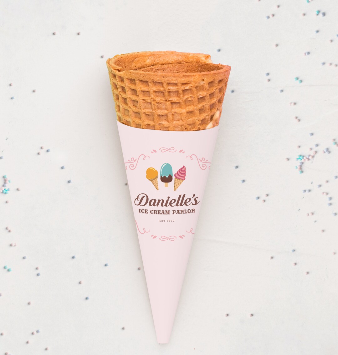 PRINTABLE Ice Cream Cone Wrapper, Ice Cream Label - Etsy