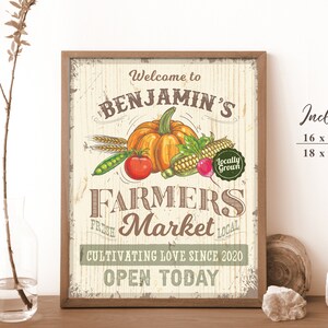 Printable Farmers Market Welcome Sign, Perfect for Any Farm Theme ...