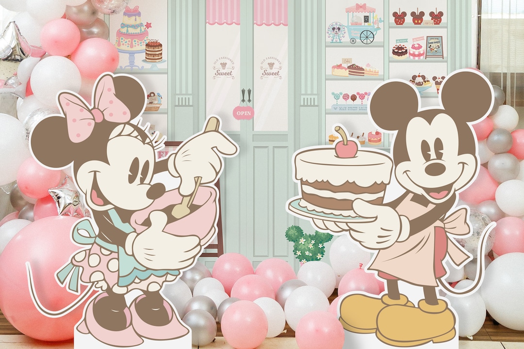Mickey & Minnie Cutout, Mainstreet Sweet Store Birthday Party Stand up ...