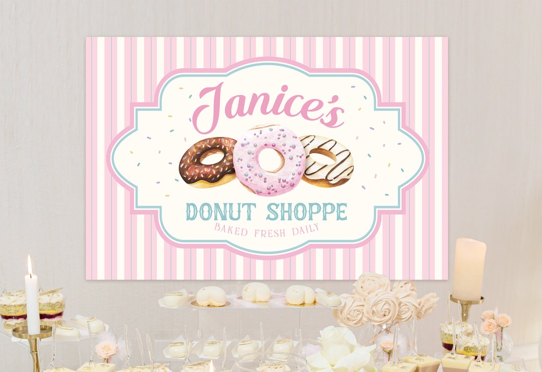 Printable Donut Shop Sign, Perfect for Any Donut Theme Birthday Party ...