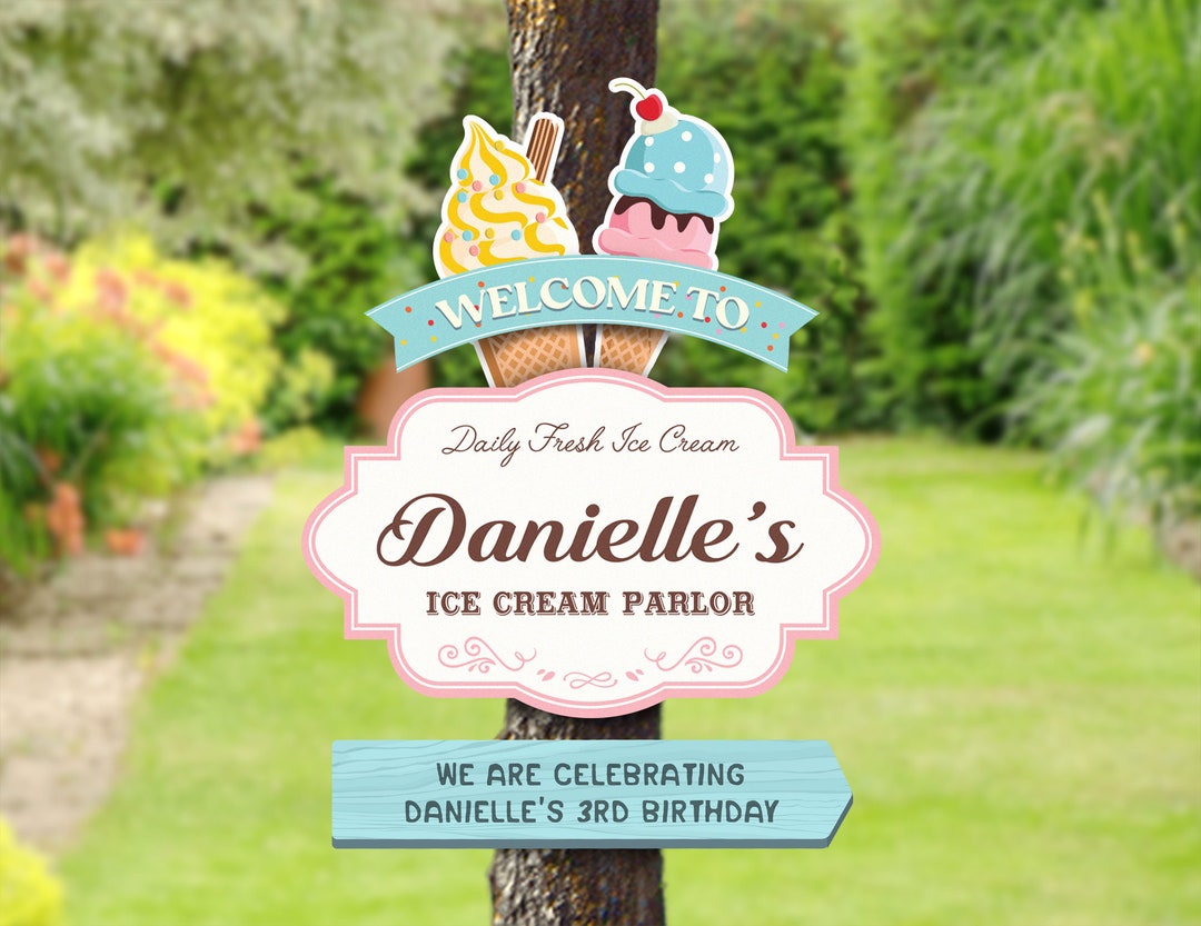Printable Ice Cream Parlor Sign, Perfect for Any Ice Cream Theme ...