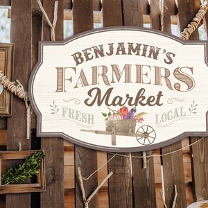 Farmers Market Sign, Farm Sign, Wooden Sign, Perfect for Any Birthday ...