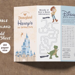 Printable Disneyland Activity Sheet, Disneyland Coloring Page, Kids ...