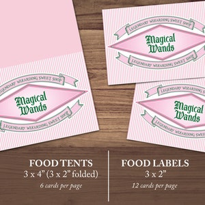 Wizard Party Food Tent, Wizard Party Food Label, Perfect for Any ...