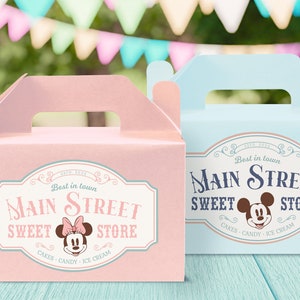 Printable Mickey & Minnie Sweet Store Label Main Street Candy - Etsy