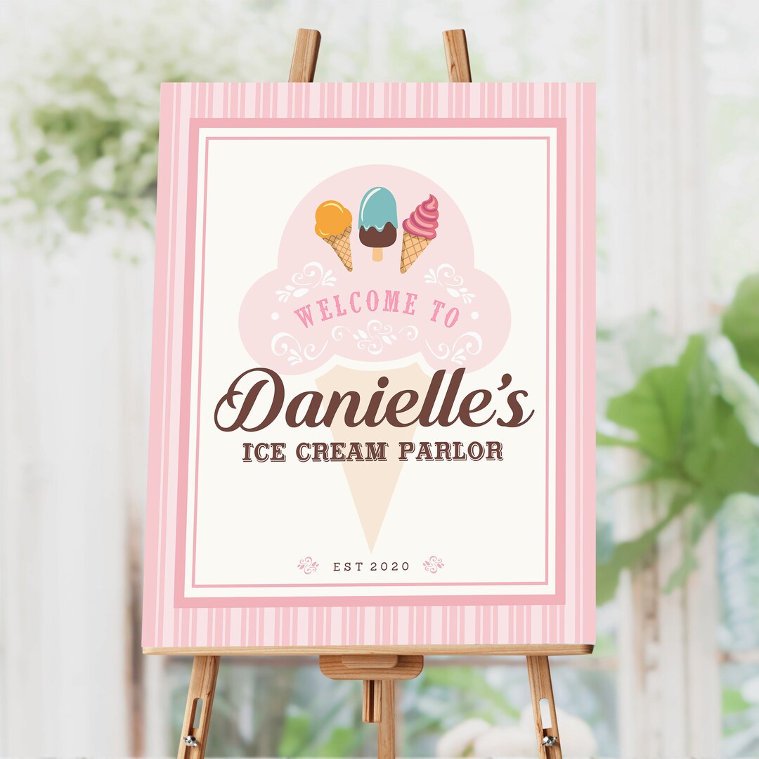 Printable Ice Cream Parlor Sign, Perfect for Any Ice Cream Theme ...