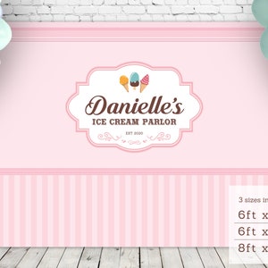 Printable Ice Cream Parlor Backdrop, Perfect for Any Ice Cream Theme ...